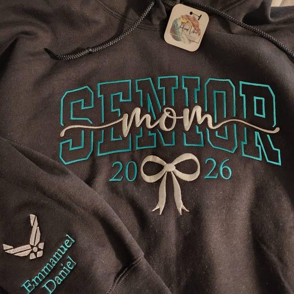 Embroidered Senior Mom Sweatshirt, Custom Senior Mom Hoodie, Class of ...