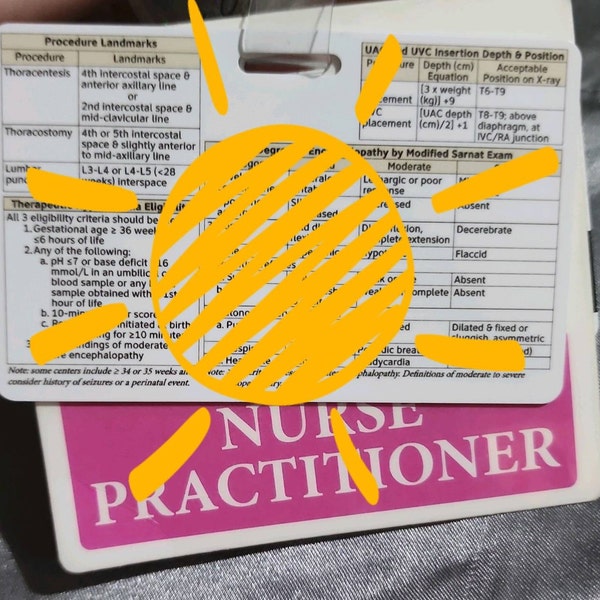 Neonatal Reference Card - NRP - Apgars - NICU Nurse - NNP - Quick Badge ...