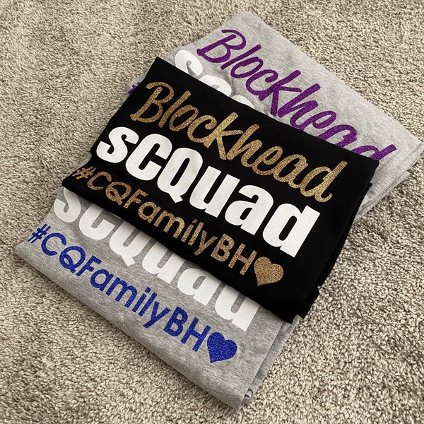 Blockhead Squad Custom Hashtag Shirt - Personalize the Colors - Joey ...