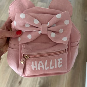 Personalized Minnie Mouse Backpack Cute Custom Headband Polka Dot Bow ...
