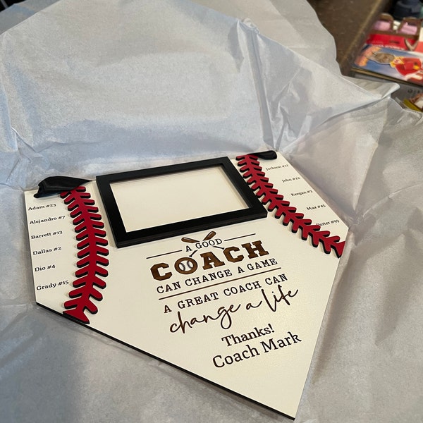 Baseball Theme Hanging Sign 4x6 Photo Frame End of Season Gift for ...
