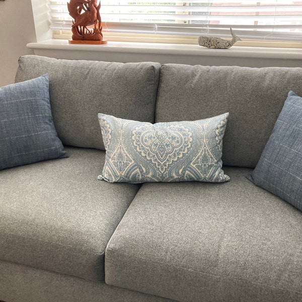 Burlap Neutral Wheat Sheaf Pattern Pillow Cover. - Etsy