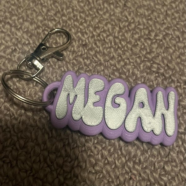 Custom Name Keychain STL 3D Print File - Etsy
