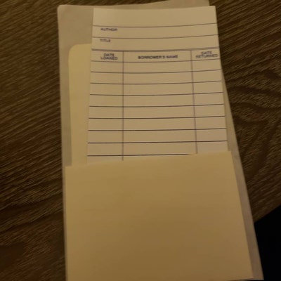 50 Library Card Pockets With Self Adhesive Backs and 50 Library Date ...