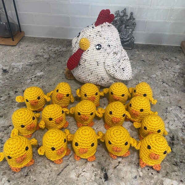 Chicken Crochet Memory Game Pattern | Farm Animal Patterns Easy ...