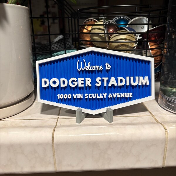 Welcome to Dodger Stadium 3D Printed Sign - for Desk or Wall Display - Etsy