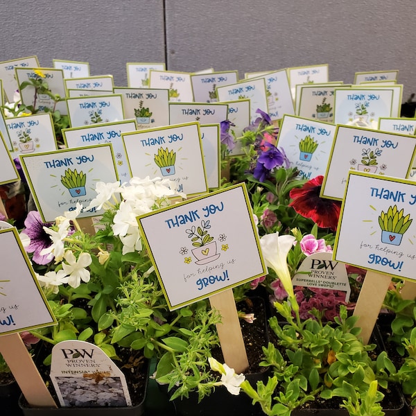 Teacher Appreciation Gift Tags Printable, Thank You for Helping Us Grow ...