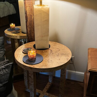 Teak Twist Pedestal Twisted End Table Teak Plant Stand Modern Furniture ...