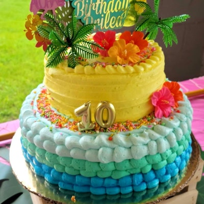 Luau Party Cake Topper Hawaiian Cake Topperluau Party ...