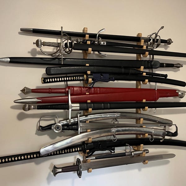 Octagonal Staff, Silver-black Solid Wood - Etsy