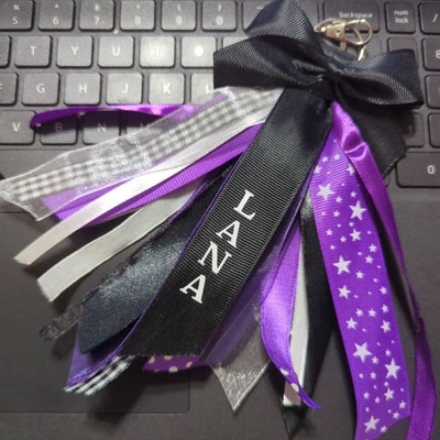 Cheer Team Ribbon Zipper Pull Name Tags, Cheer Bag Tag - Etsy