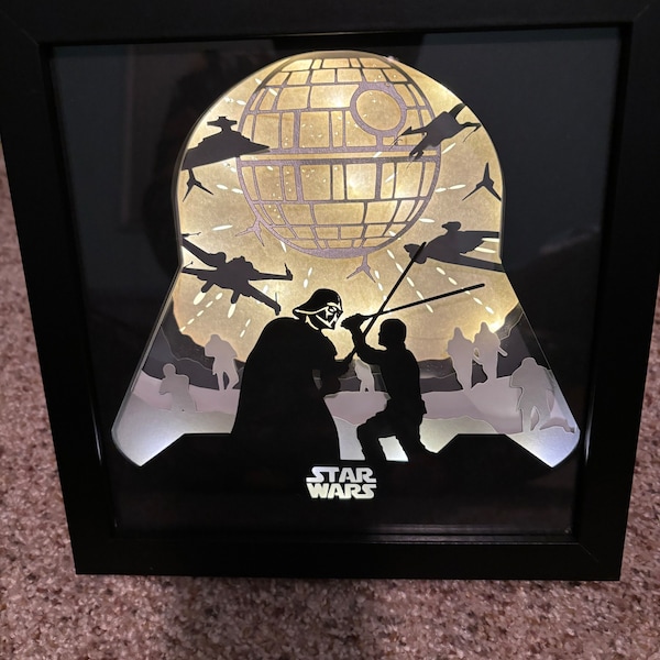 Star Wars Ahsoka Tano Inspired 3D Lighted Shadow Box - Etsy