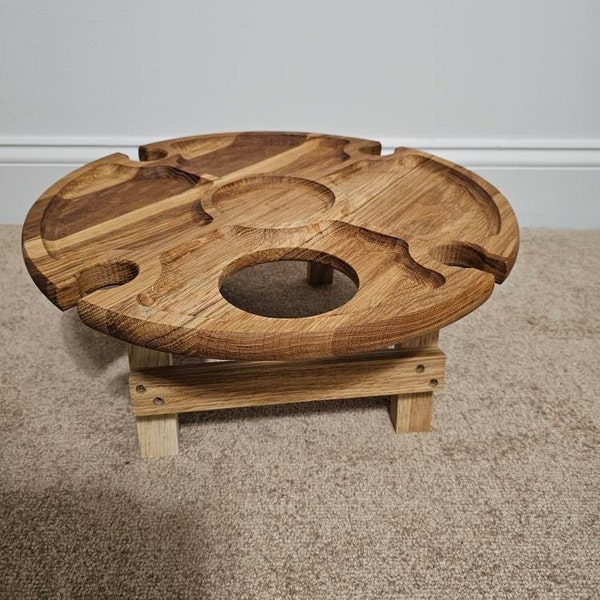 Folding Wine Table, Wooden Portable Table, Folding Bed Tray, Picnic ...