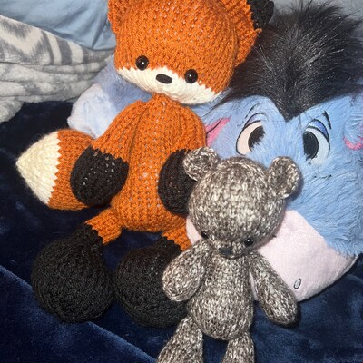 Sir Percival, the Gentleman Bear Handmade Knit Toy, Monocle Bear in a ...