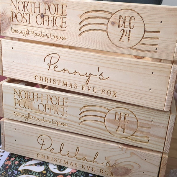 Personalised Christmas Eve Box Crate - Christmas Hamper, Personalised ...