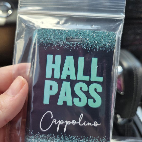 Varsity Theme Classroom Hall Passes for Teachers, Personalized, Hall ...