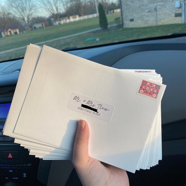 Custom Individual Guest Address Labels- Modern Guest Address Labels - Etsy