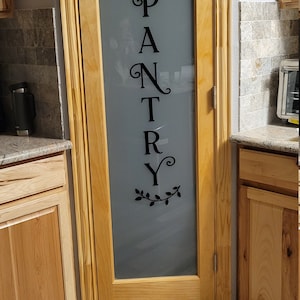 Vertical Pantry Curved Leaves Decal Kitchen Pantry Sticker Food Pantry ...