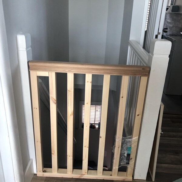 Steel and Oak Stair Gate - Etsy