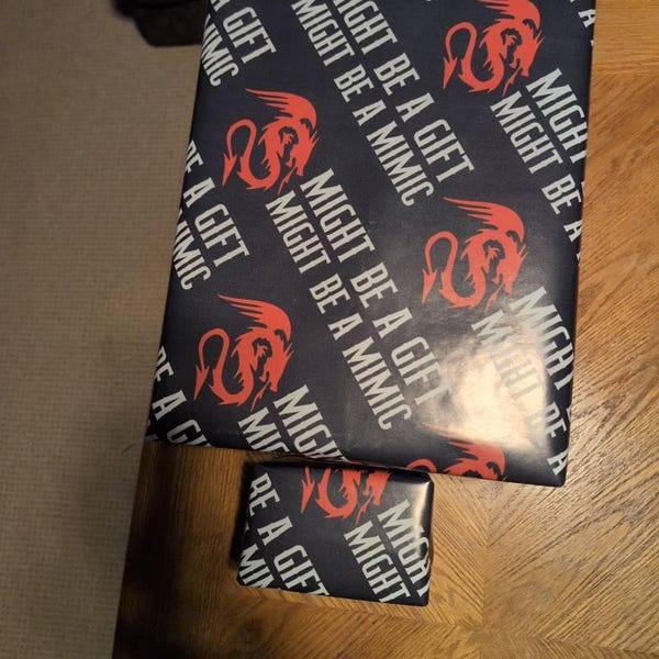 DND WRAPPING PAPER, Dnd Gift Wrap, Dnd Christmas Gift, Dnd Christmas ...