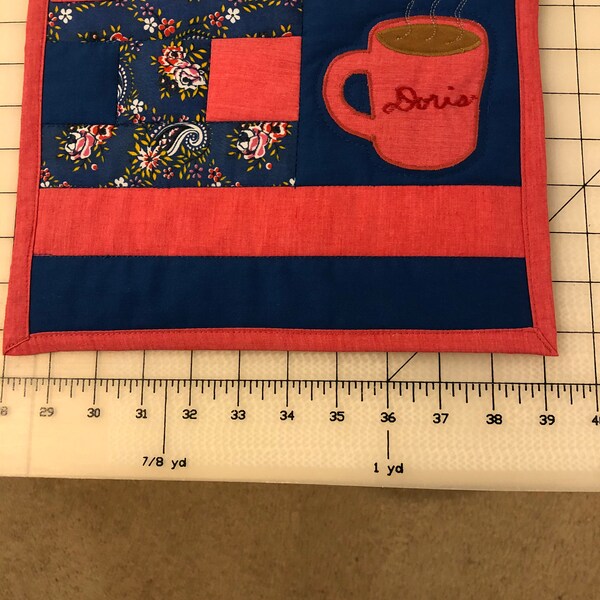 Coffee or Tea Mug Rug Quilt as You Go Pattern - 9" X 6" - Instant PDF ...