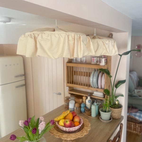 Handmade 'paper Bag' Linen Lampshade With Tie - Etsy