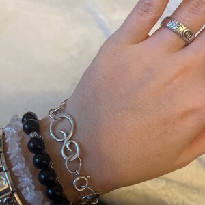 Sterling Silver Floral Pattern Bangle Silver Bangle, Silver Bracelet ...