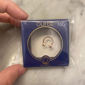 16G Stardust Septum Ring/daith Earring/septum Piercing/cartilage Hoop ...