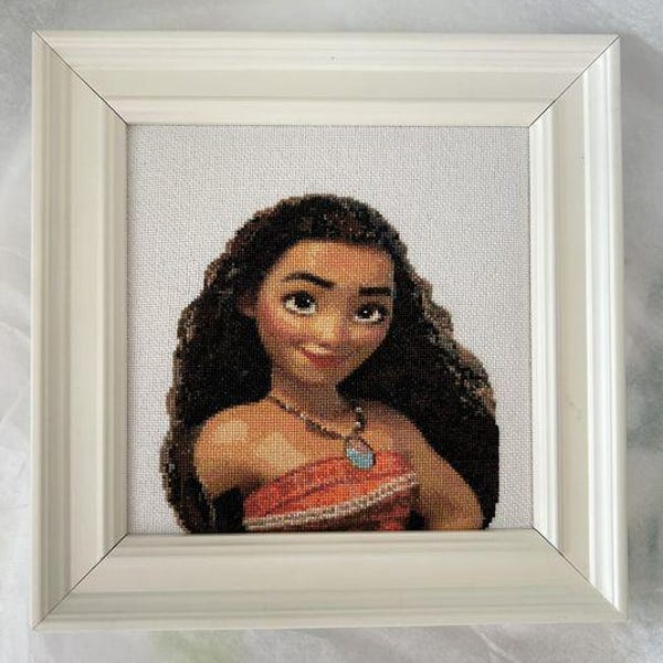 Moana Princess Portrait Cross Stitch Pattern (PDF) - Etsy