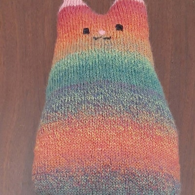 Knitting Pattern Cat Pillow Kitty Cushion Black Cat Tutorial Siamese ...