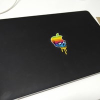 Hackintosh Apple Skull Logo Custom Mash Up MacBook iPhone Laser Printed ...