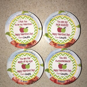 Applesauce Valentine's Day Cards and Stickers. Hang Tags and Stickers ...