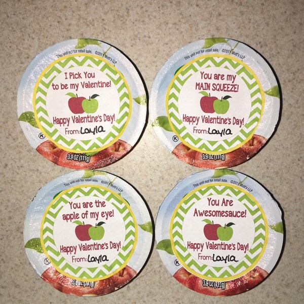 Applesauce Valentine's Day Cards and Stickers. Hang Tags and Stickers ...
