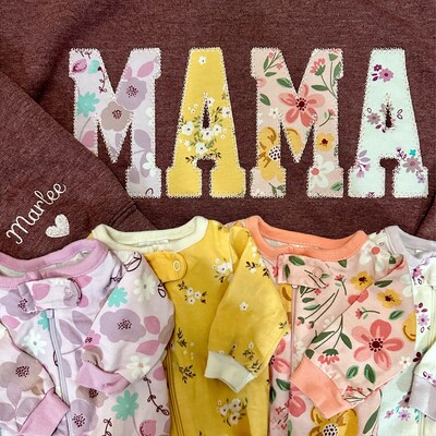 Mama Embroidered Baby Clothing Keepsake Sweatshirt, Simple Mama ...