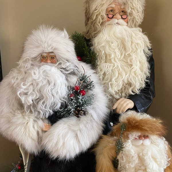 In Hatties Attic, Luxury Handcrafted Santas, Fur Coats, Upcycled, OOAK ...
