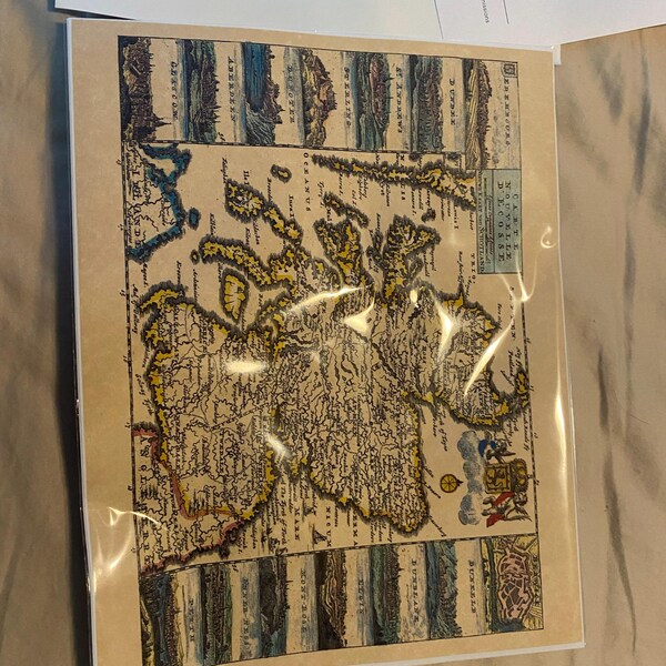 Anglo-saxon Heptarchy Map of Britain Map Print of a 1610 Map on ...