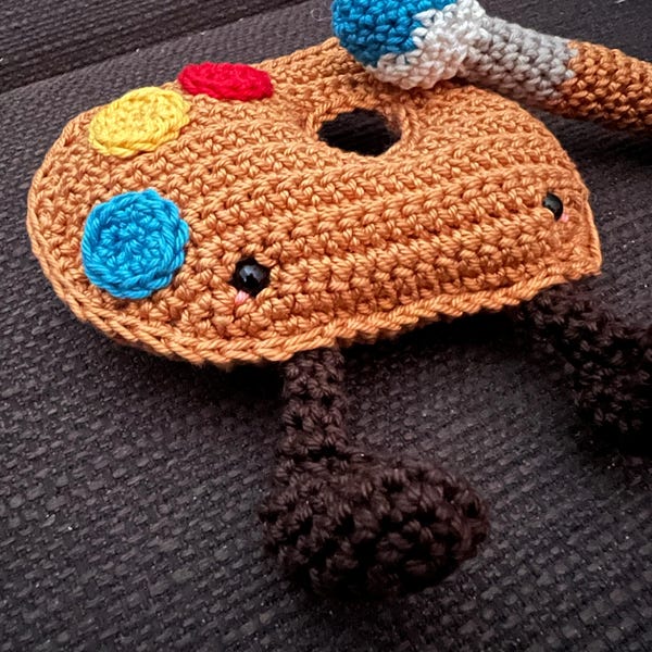 Crochet Paint Palette & Paintbrush Amigurumi Pattern (digital PDF ...