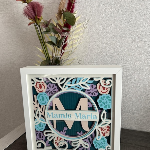 3D Baby Born Shadow Box for Kids, Baby Birth Shadow Box, Custom Name ...