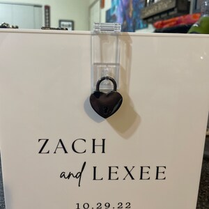 Personalized Name Card Box Wedding Acrylic Card Box With Lock - Etsy