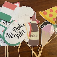 35 Italian Photo Booth Props Italy Themed Party Props Love - Etsy Australia