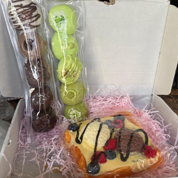 Cakes Dessert Strawberry Blueberry Chestnut Brownie Matcha Food Squishy ...