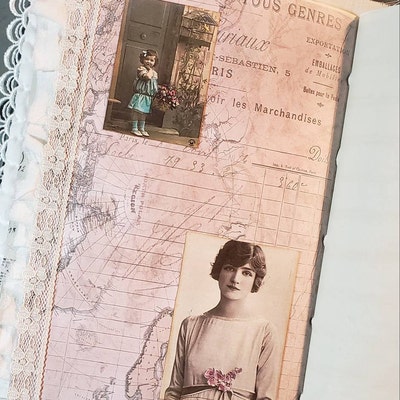 Nostalgia Tall Journal Pages Printable Paper Digital Download Junk ...