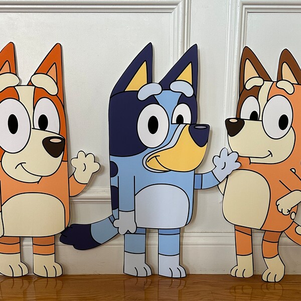 Bluey Cut Outs / Custom Characters / Party Props/ Cutouts/custom Party ...