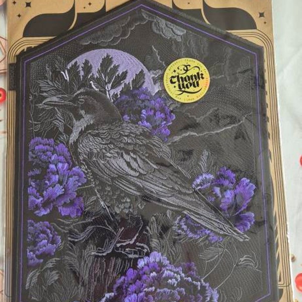 Embroidered Raven Back Patch - Etsy