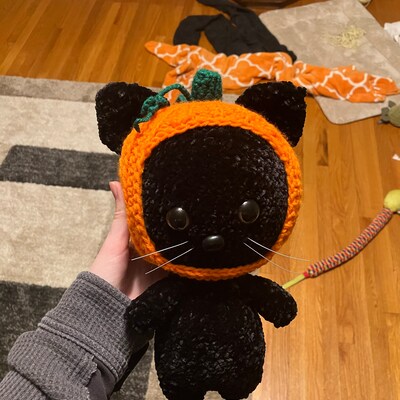 Crochet Halloween Cat Pattern, Crochet Kitten Amigurumi Pattern ...