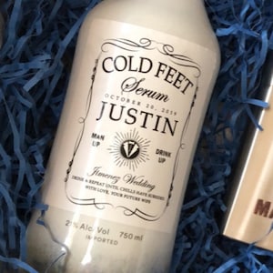 Cold Feet Custom Whiskey Label for Groom on Wedding Day | Etsy
