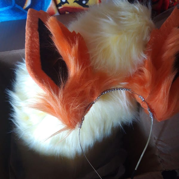 Flareon Ears Mane & Tail - Etsy