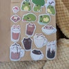 Coffee Cup Cat Sticker Set Cute Cat Sticker Waterproof Durable Stickers ...