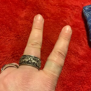 Koi Fish Sterling Silver Mens Ring, Japanese Fish Nature Inspired Ring ...