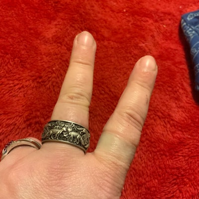 Koi Fish Sterling Silver Mens Ring, Japanese Fish Nature Inspired Ring ...